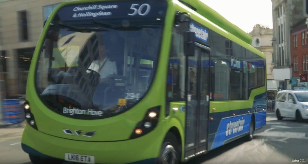 Brighton and Hove Buses trial a new electric bus! - Latest TV Brighton